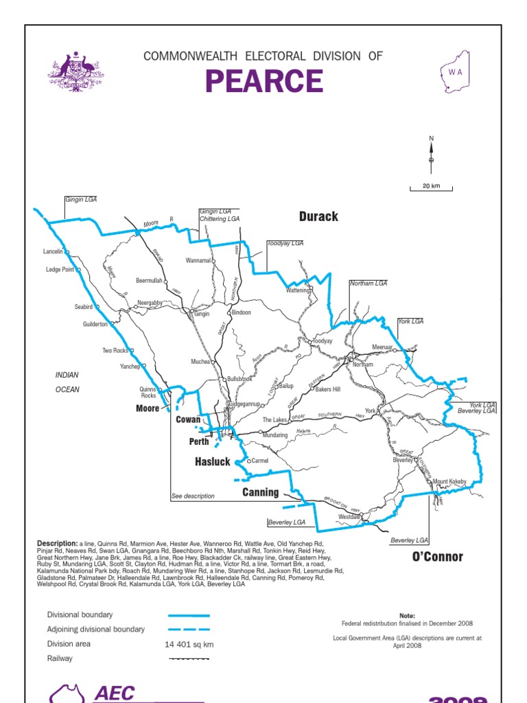 Pearce - Electorate Map | PDF