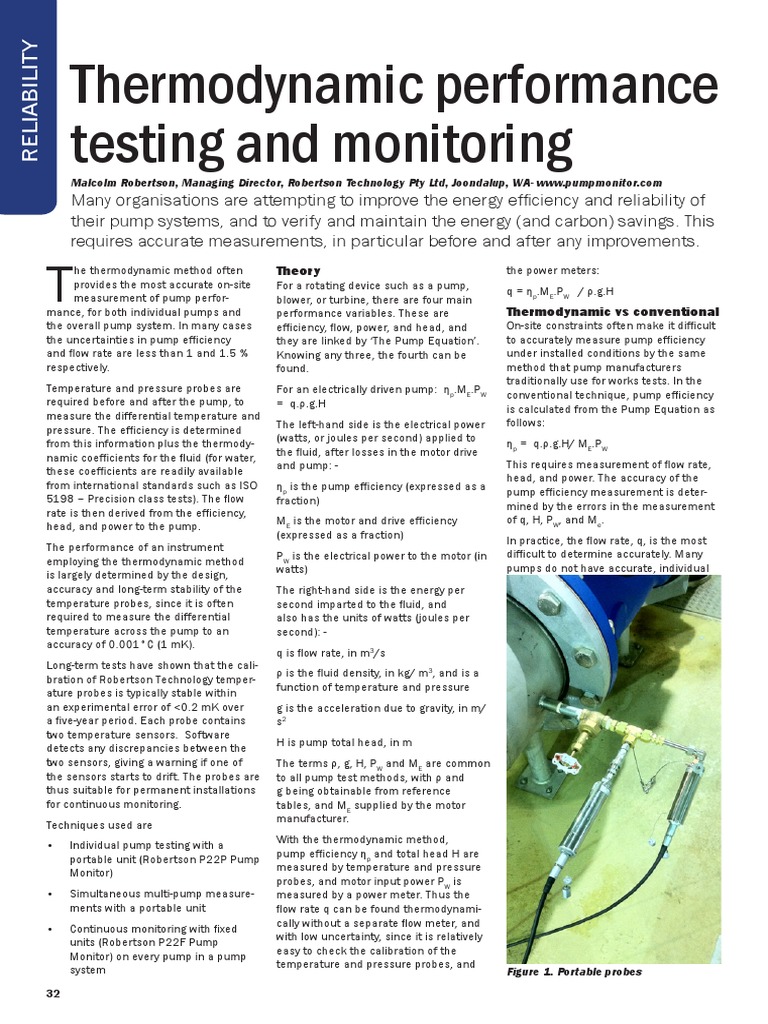 Thermodynamic Performance Testing and Monitoring | PDF | Flow ...