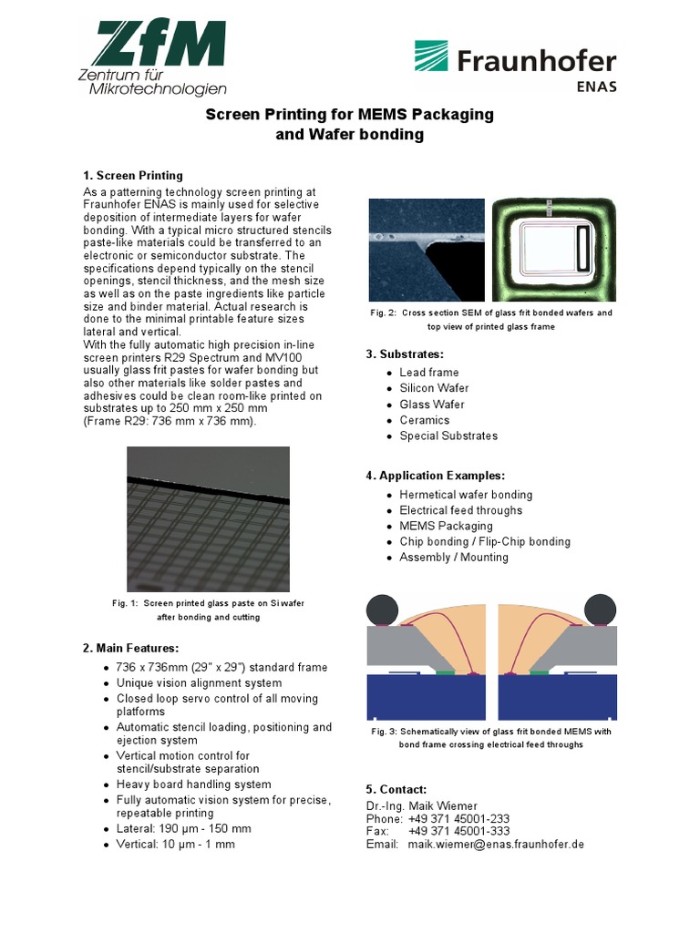Screen Printing | PDF | Wafer (Electronics) | Microelectromechanical ...
