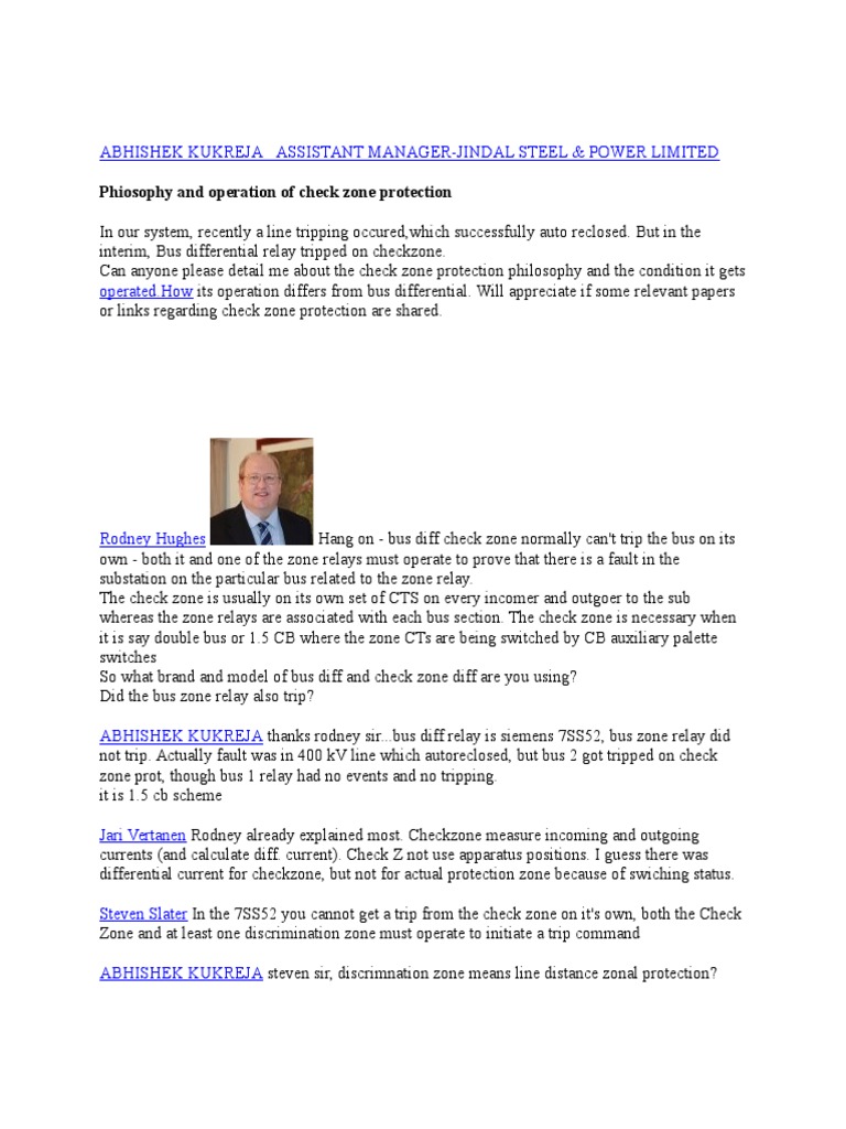 Phiosophy and Operation of Check Zone Protection | PDF | Relay | Areas ...
