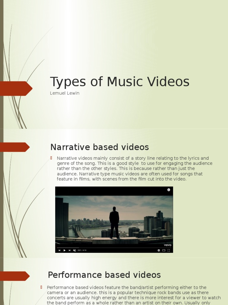Types of Music Video Styles | PDF | Art