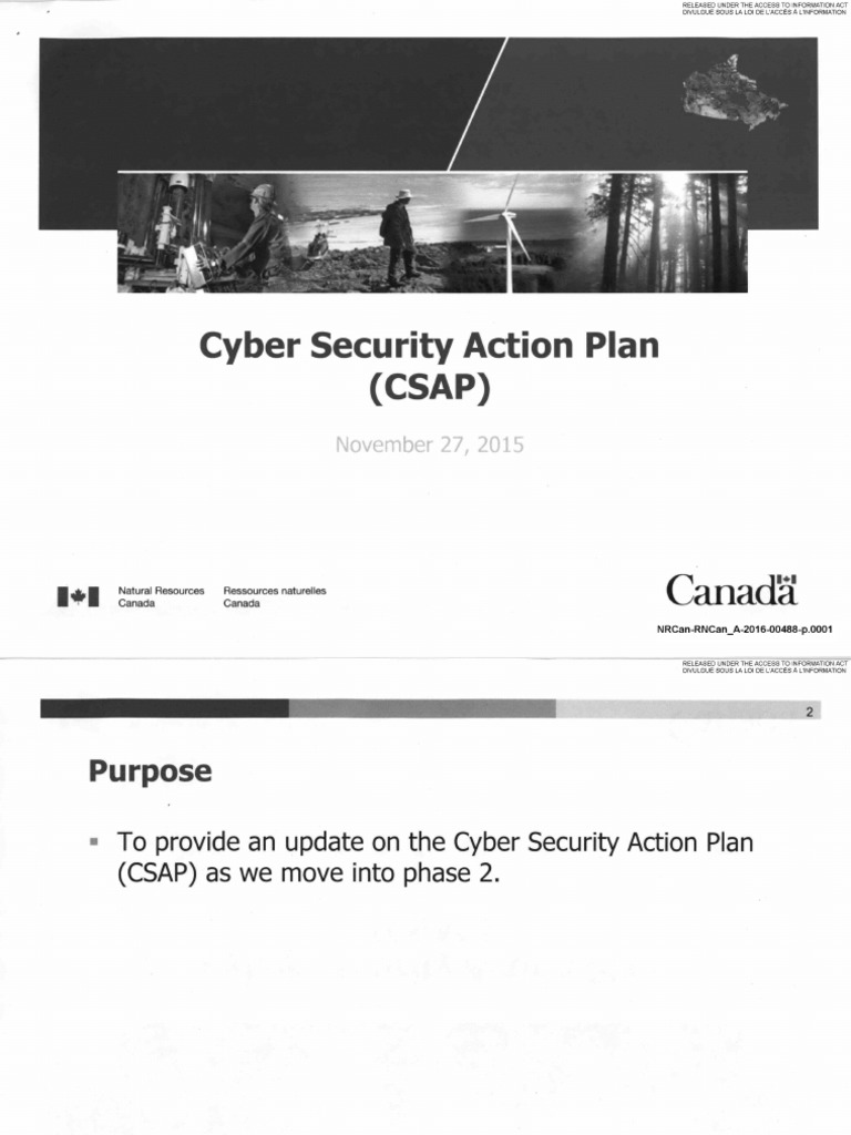 Presentation On The Cyber Security Action Plan | PDF