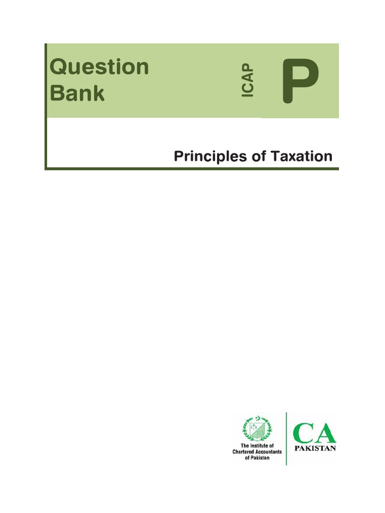 Caf 06 Principles of Taxation QB | PDF | Expense | Taxes