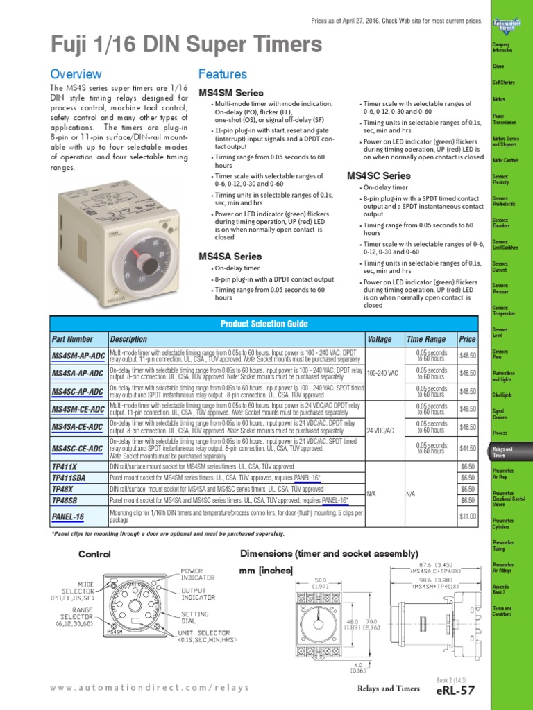 Fuji 116 Timers | PDF | Switch | Timer