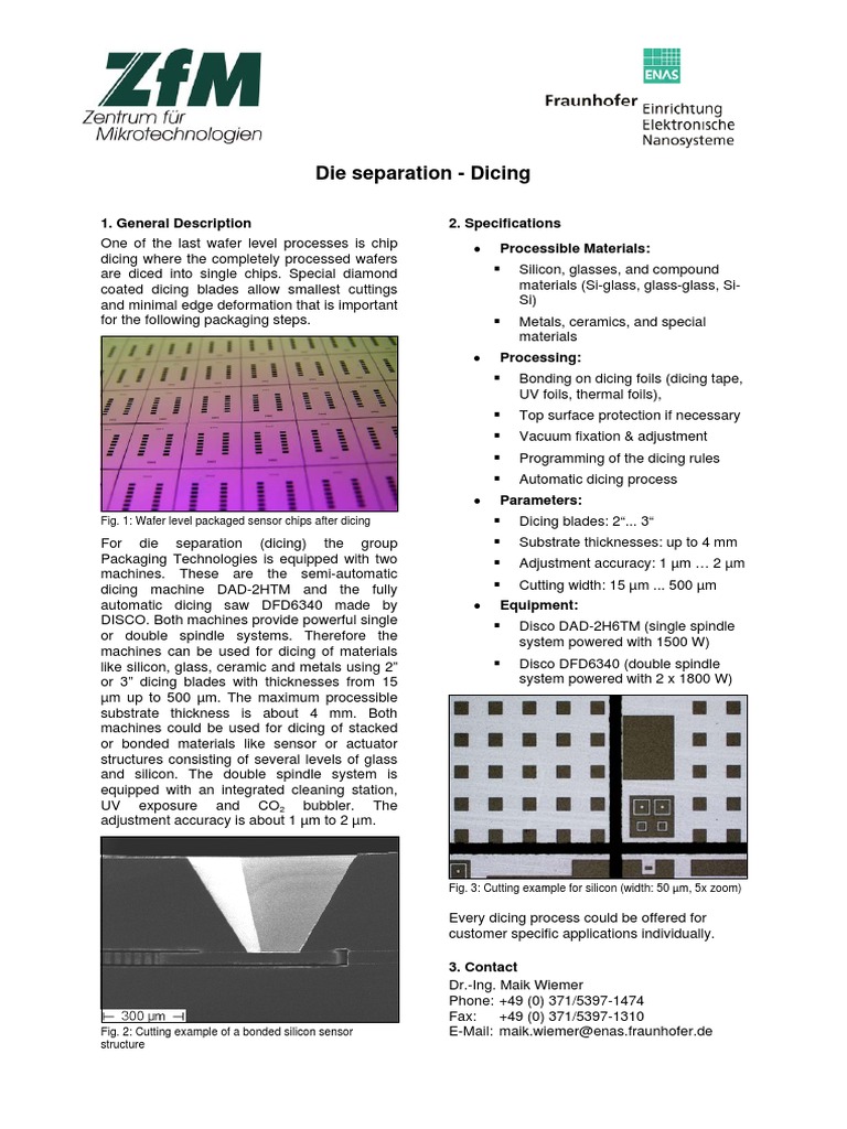 Packaging Dicing | PDF | Wafer (Electronics) | Silicon