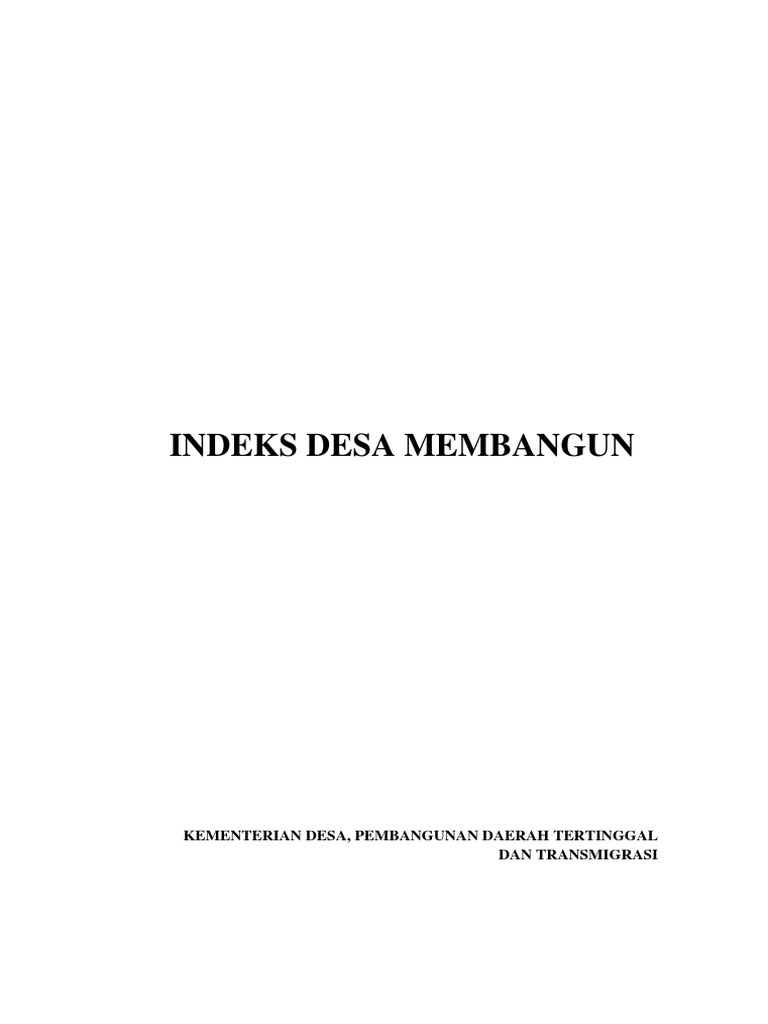 Indeks Desa Membangun Final | PDF