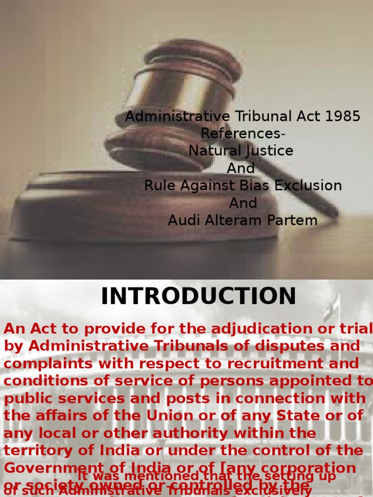 Administrative Tribunal | Tribunal | Natural And Legal Rights