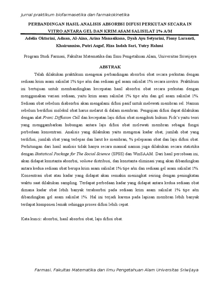 Jurnal Difusi Perkutan Ind | PDF | Kesehatan Holistik