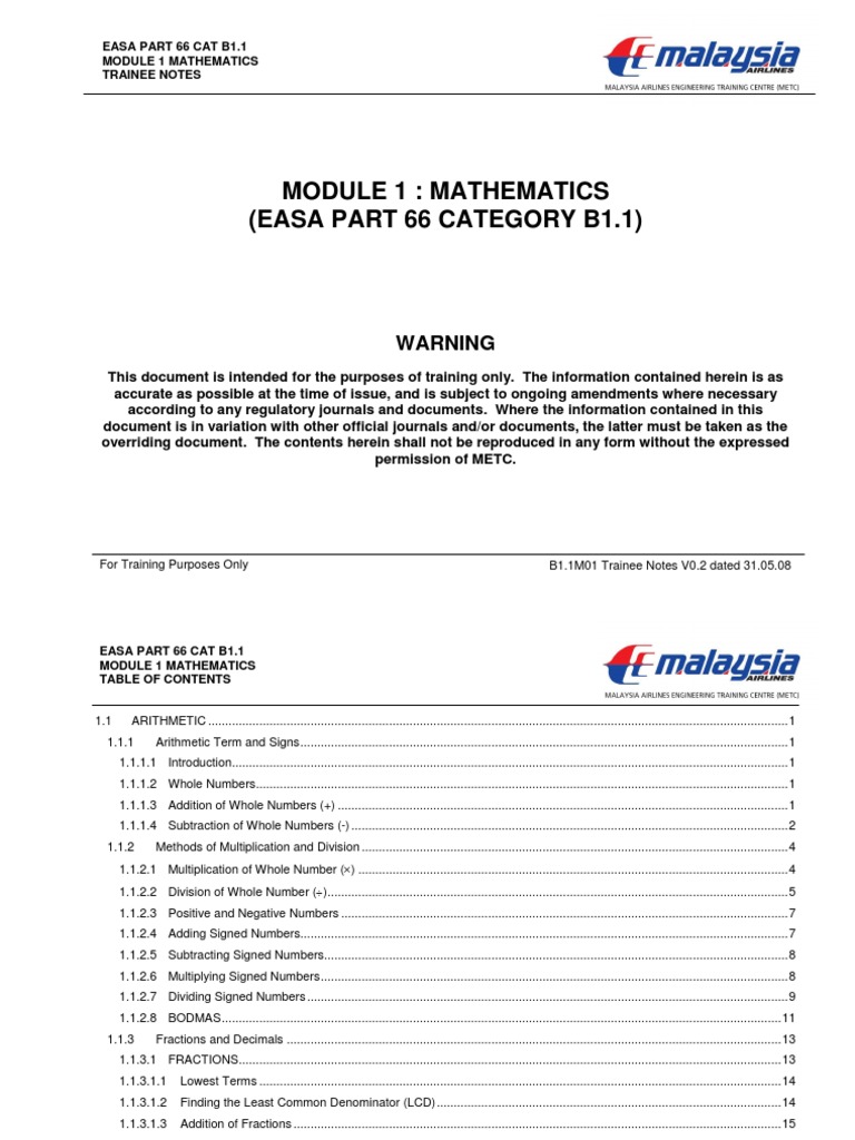 Module 1 | PDF | Fraction (Mathematics) | Subtraction