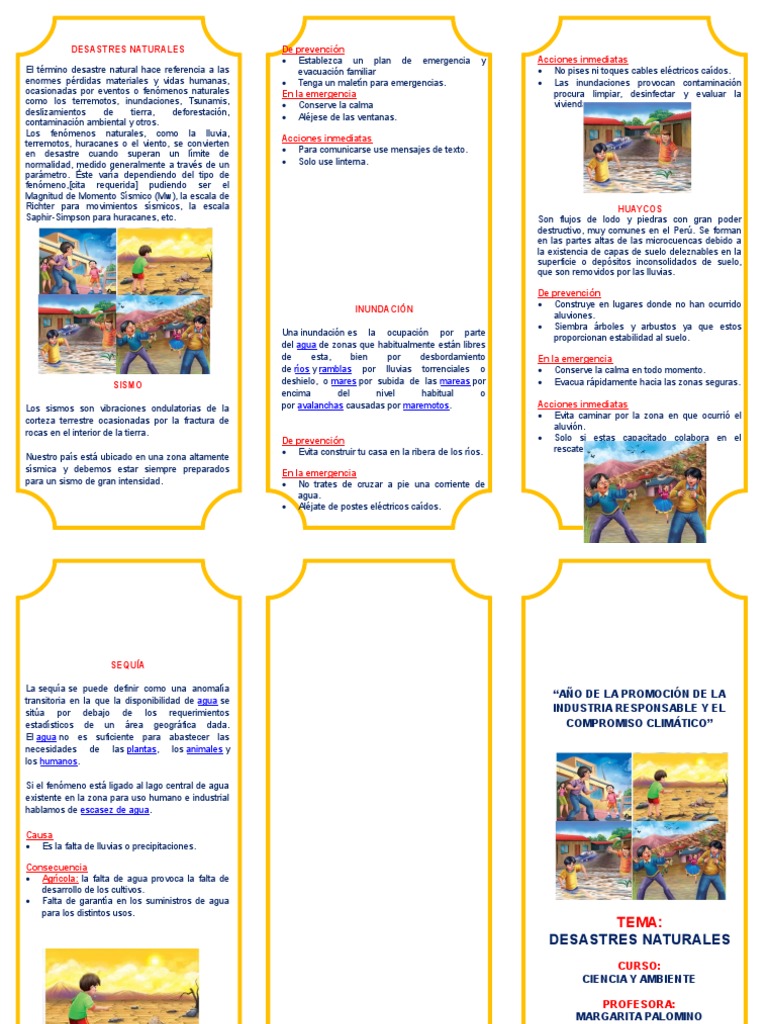 TRIPTICO Desastres Naturales | PDF | Desastres naturales | Temblores TRIPTICO Desastres Naturales | PDF | Desastres naturales | Temblores