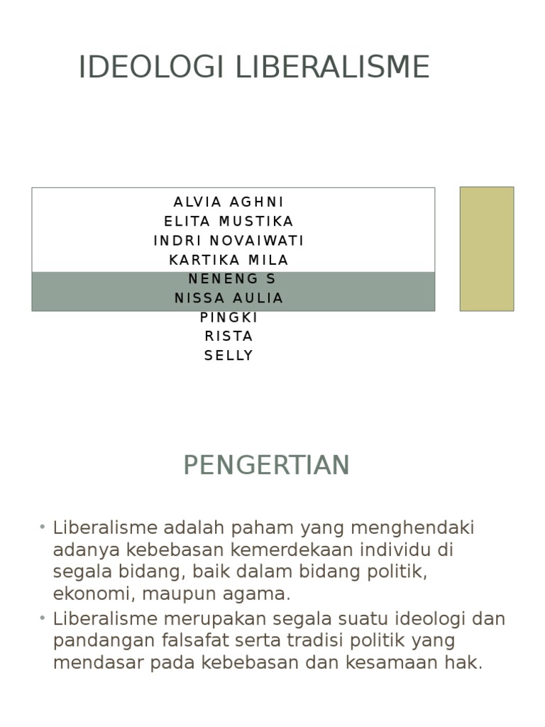 Ideologi Liberalisme: Konsep dan Perbandingan | PDF