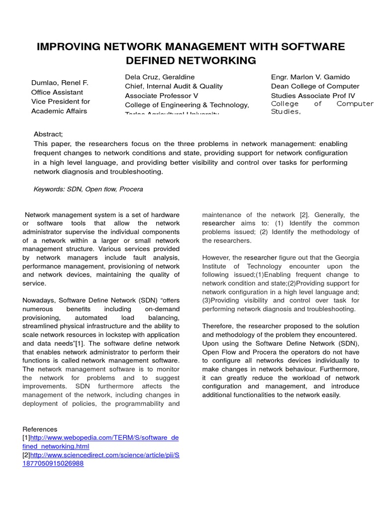 1 Network Management | PDF | Provisioning | Software