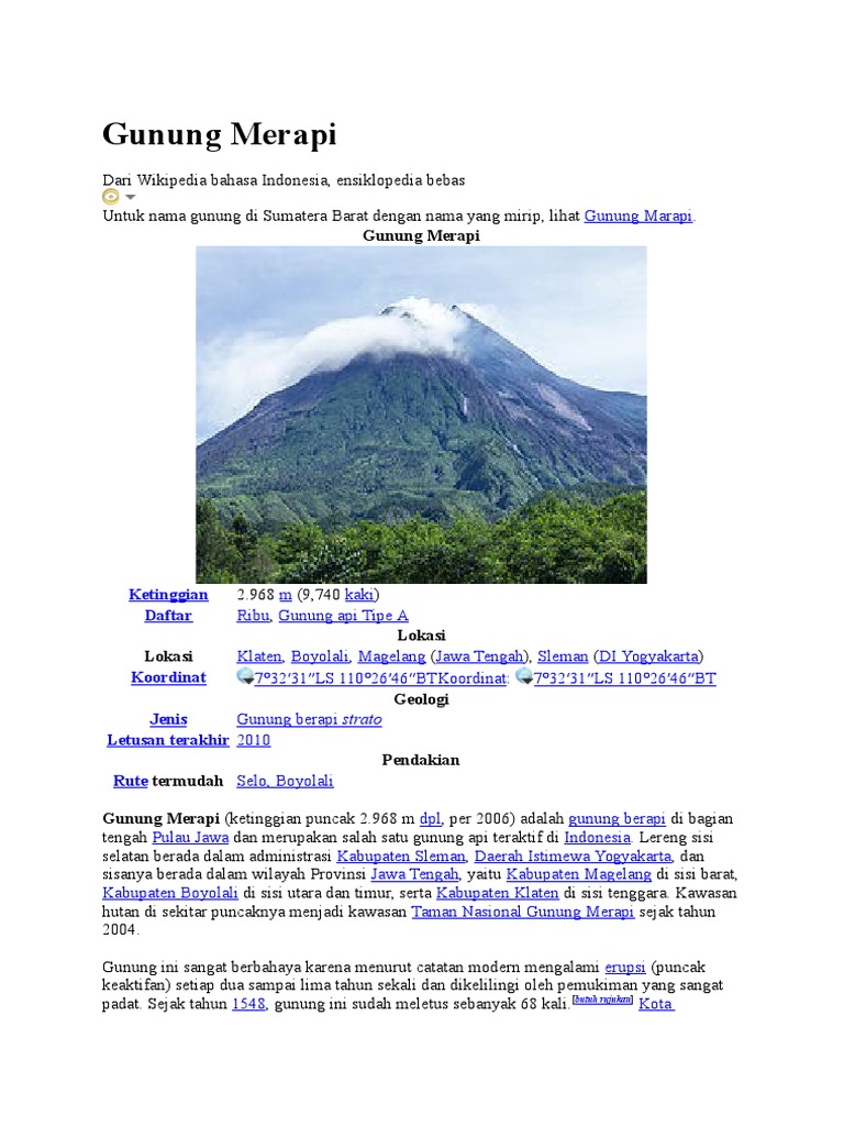 Gunung Merapi | PDF