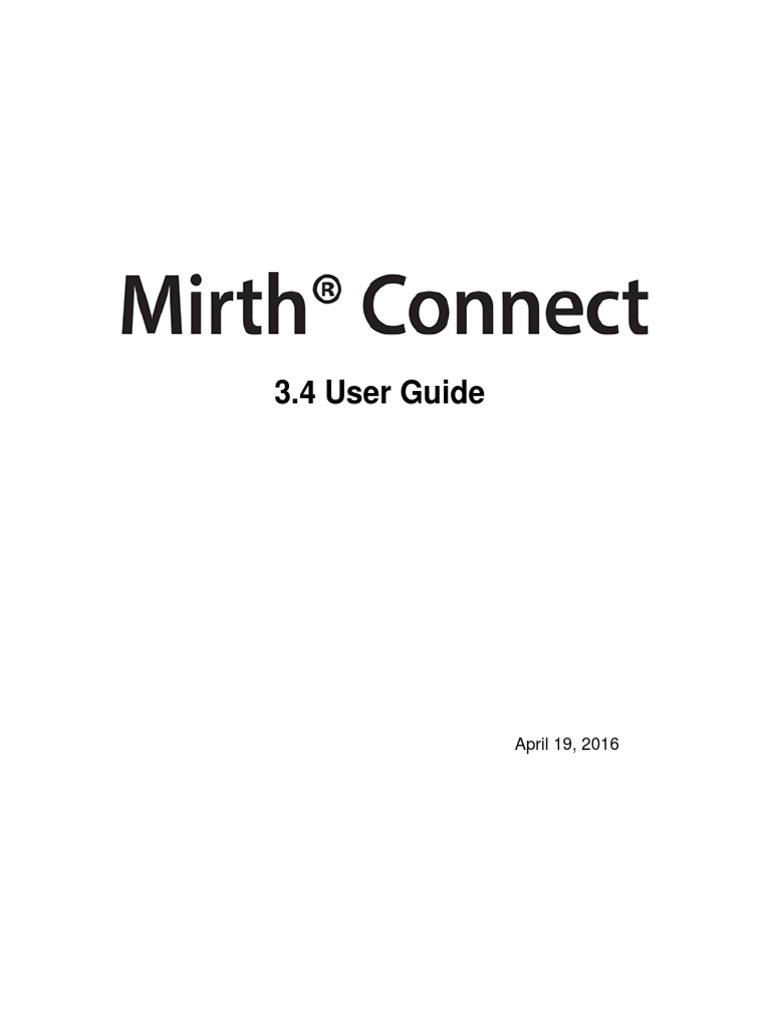 Mirth Data Sheet Mirth Connect 3 4 User Guide | PDF | Electronic Health ...