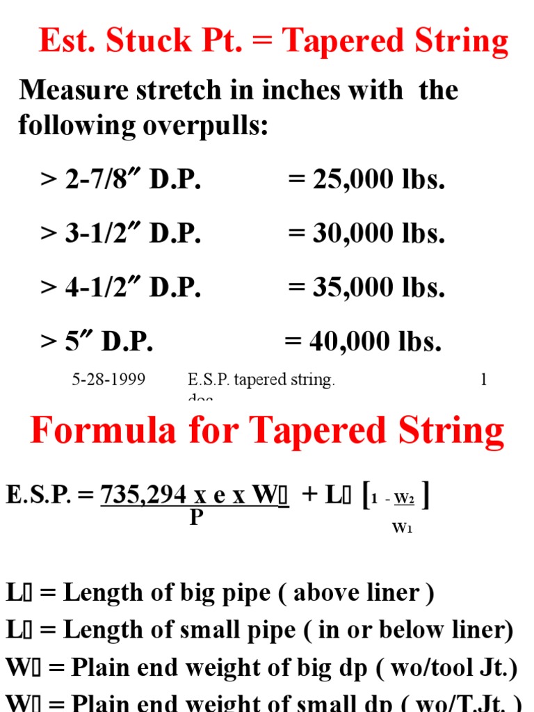 ESP Tapered String | PDF