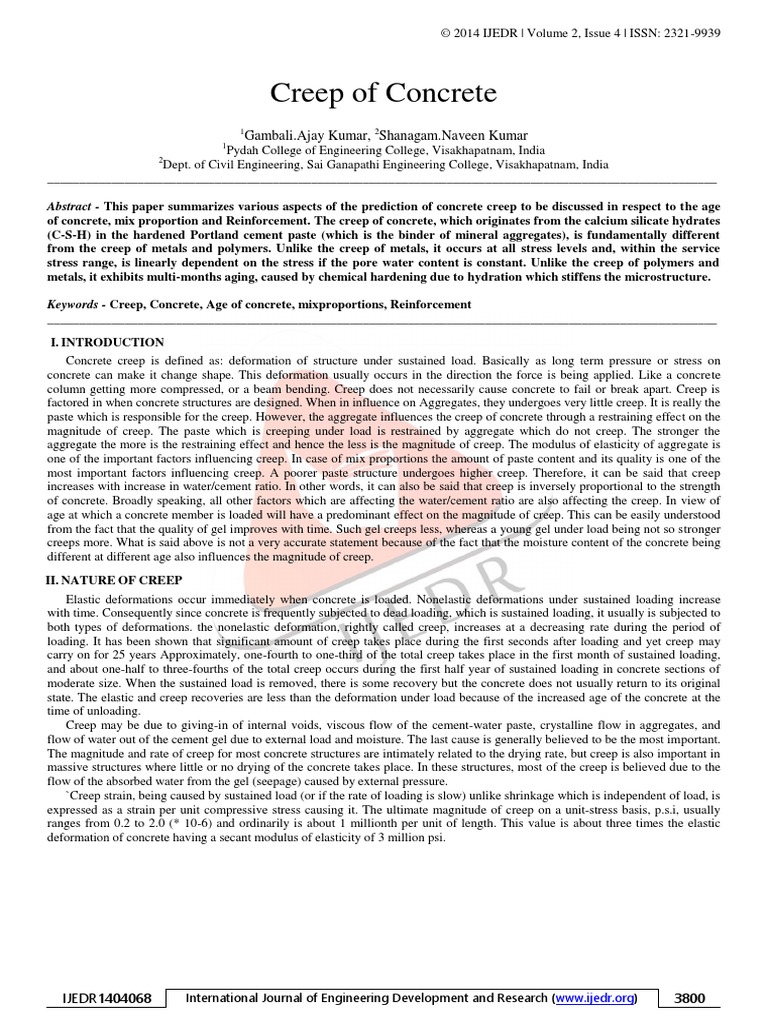 Creep PDF | PDF | Creep (Deformation) | Elasticity (Physics)