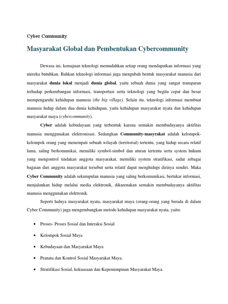 Cyber Community | PDF