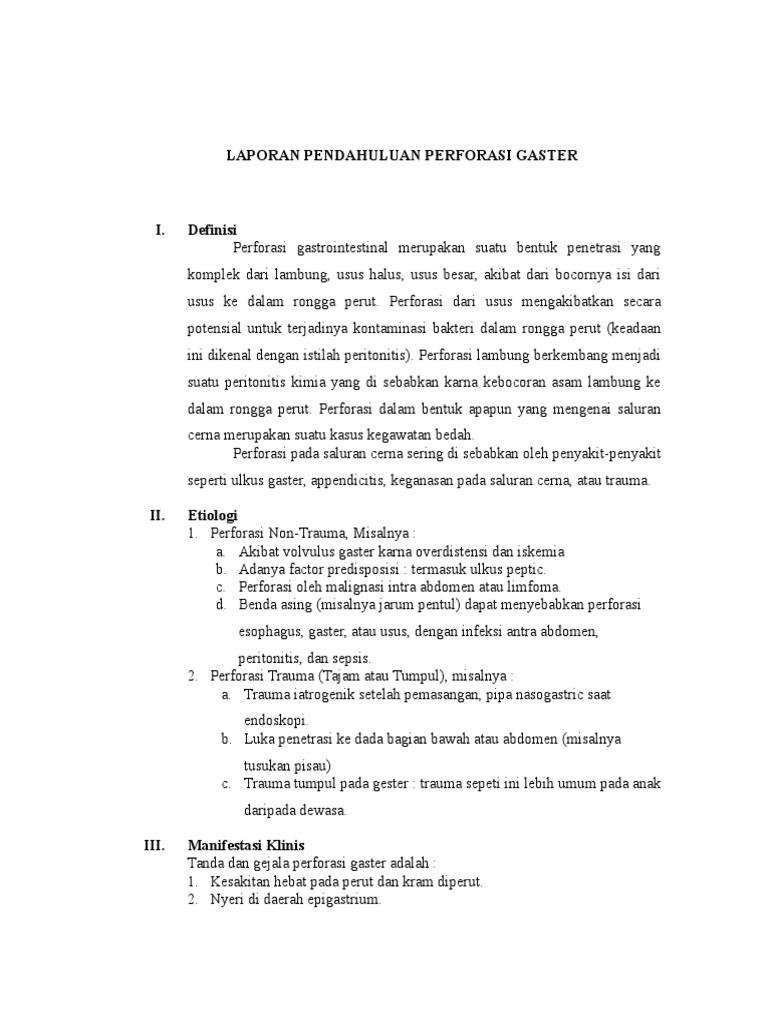 LP Perforasi Gaster | PDF