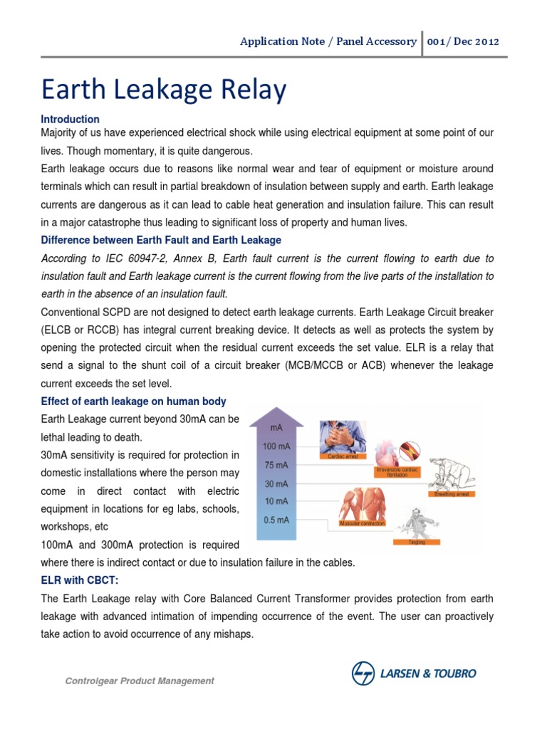 ELR With CT PDF | PDF | Relay | Electric Current