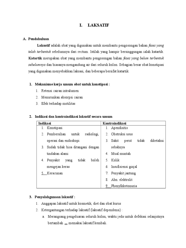 Laksatif | PDF | Kesehatan Holistik