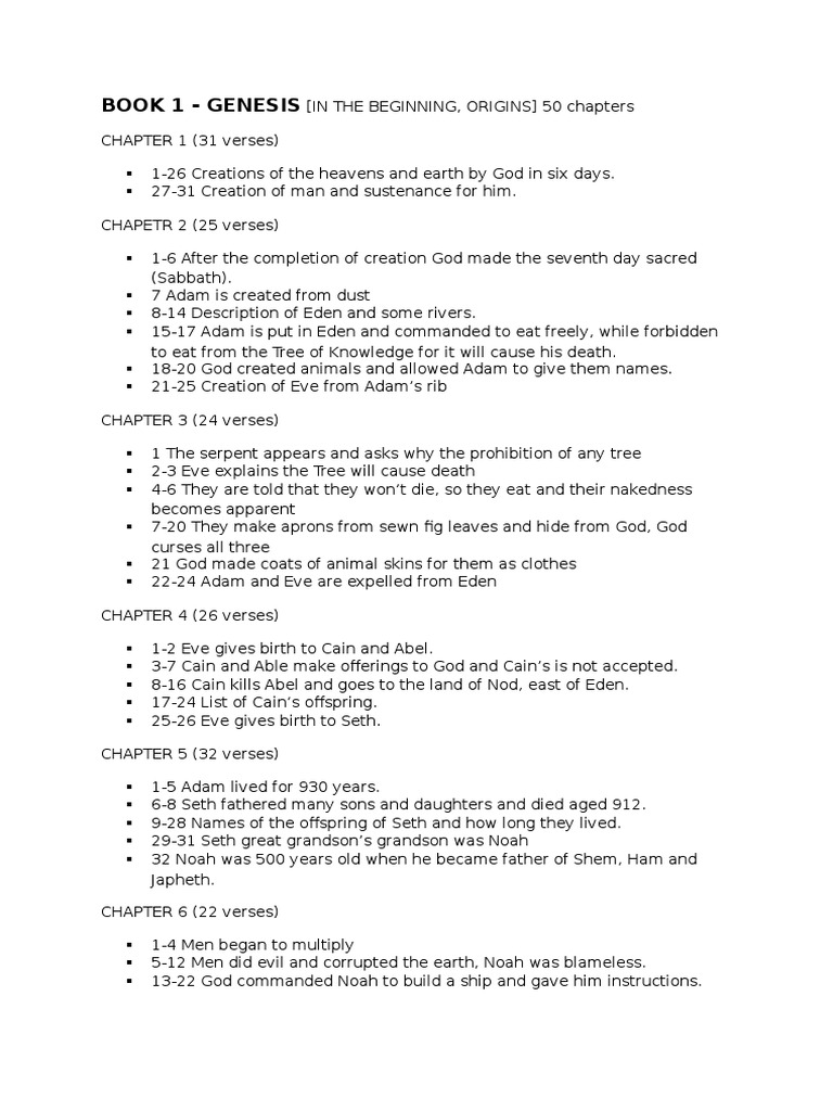 Genesis Summarised | PDF | Abraham | Jacob