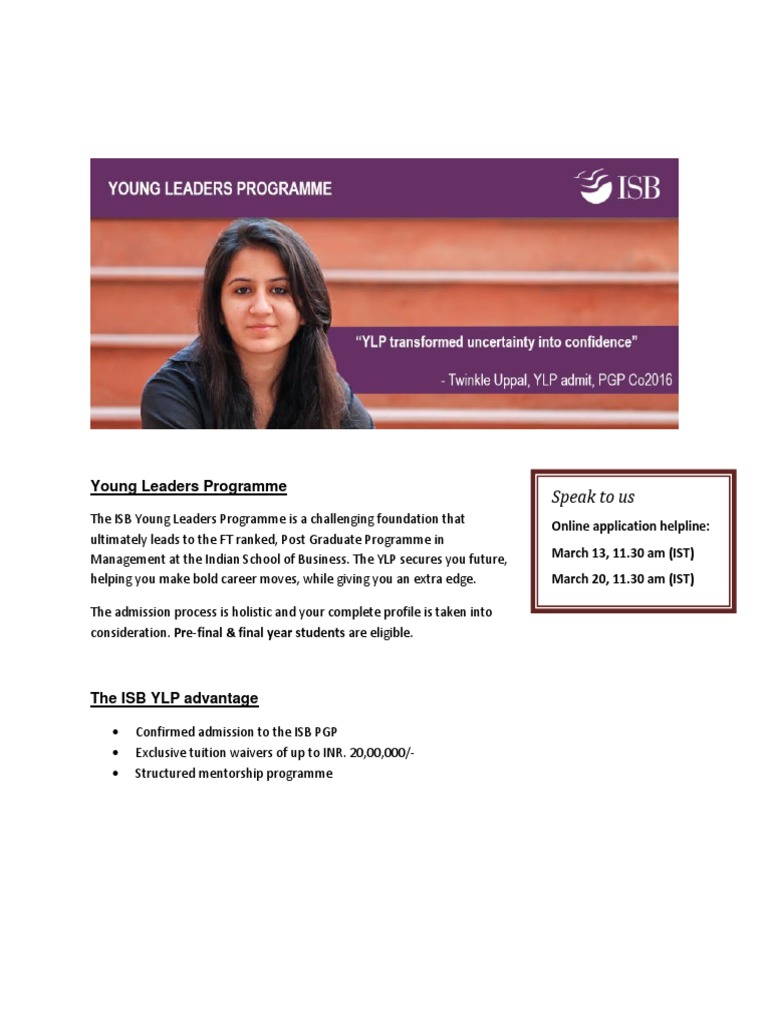 Young Leaders Programme | PDF