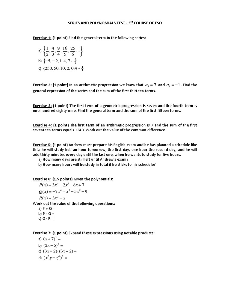 3series Polynomials PDF | PDF