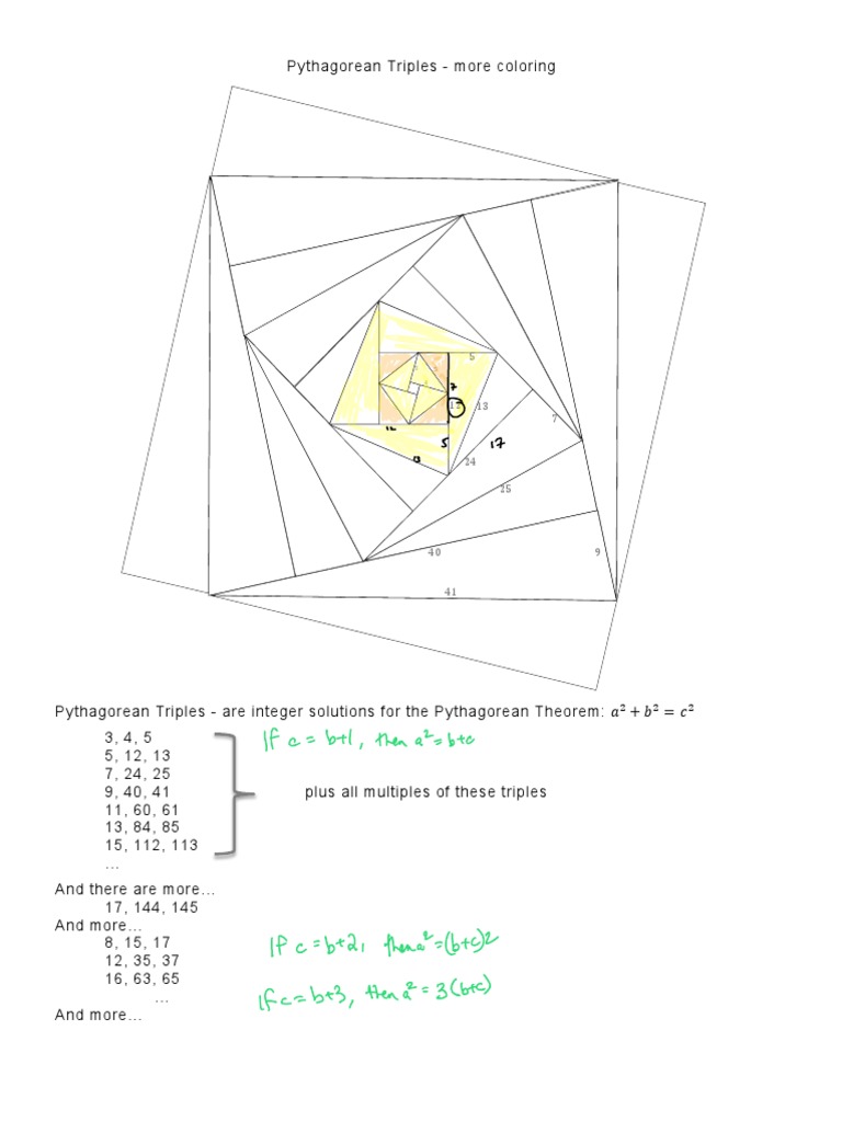 g8m7l9 Yummymath Pythag Triples 2 | PDF