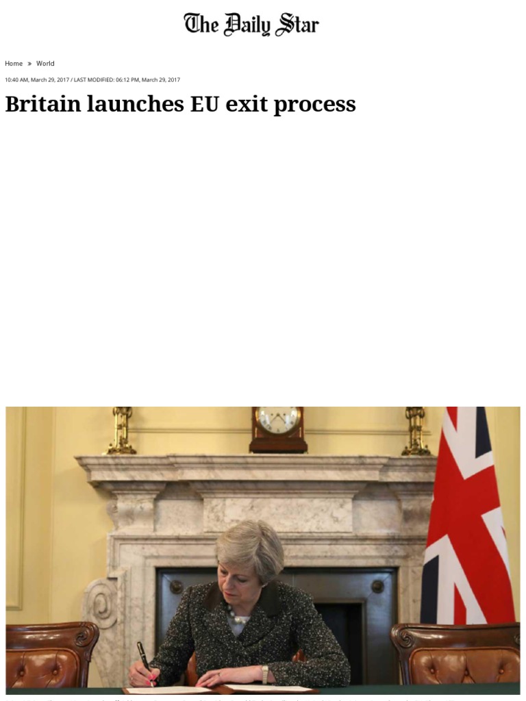 Britain Begins EU Exit Process | PDF | Brexit | United Kingdom European ...