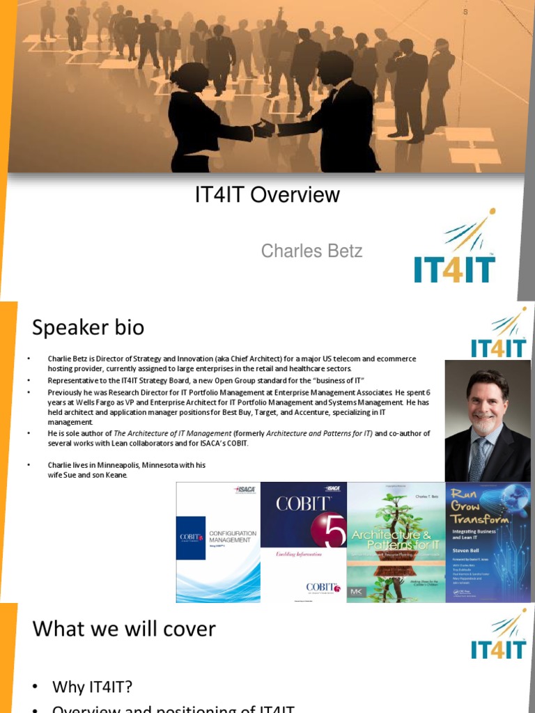 An Overview of IT4IT and its Vision to Improve IT Management Through ...
