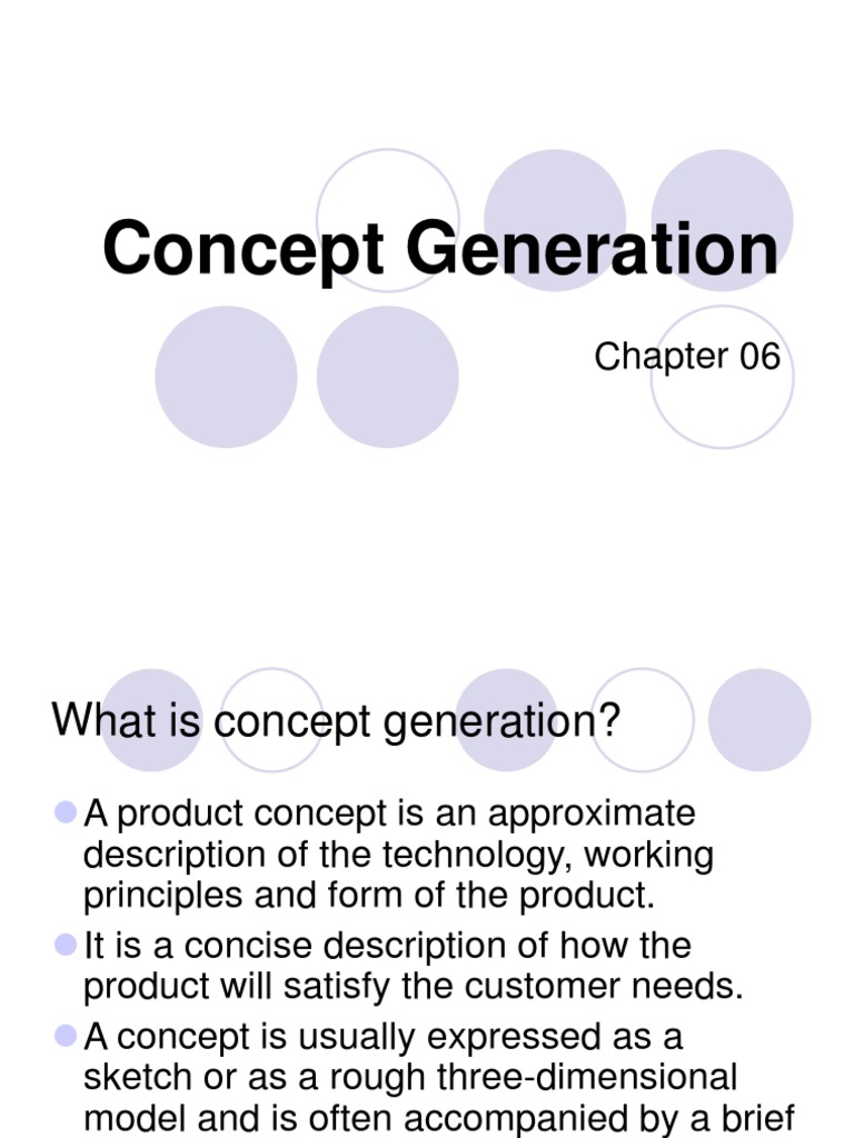 Chapter 06 Concept Generation | PDF | Electric Motor | Cognitive Science