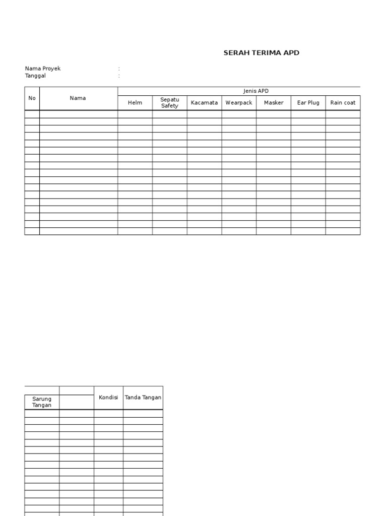 Form Serah Terima AP | PDF