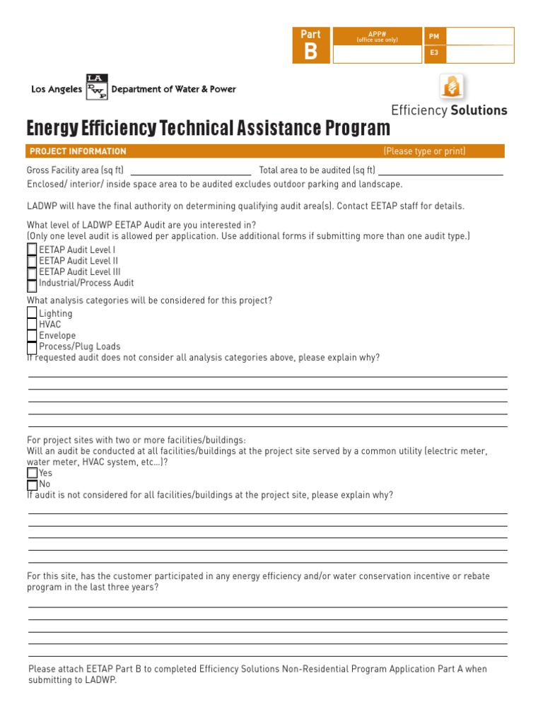 Eetatpartb Apr 2016 Formspw | PDF | Efficient Energy Use | Audit