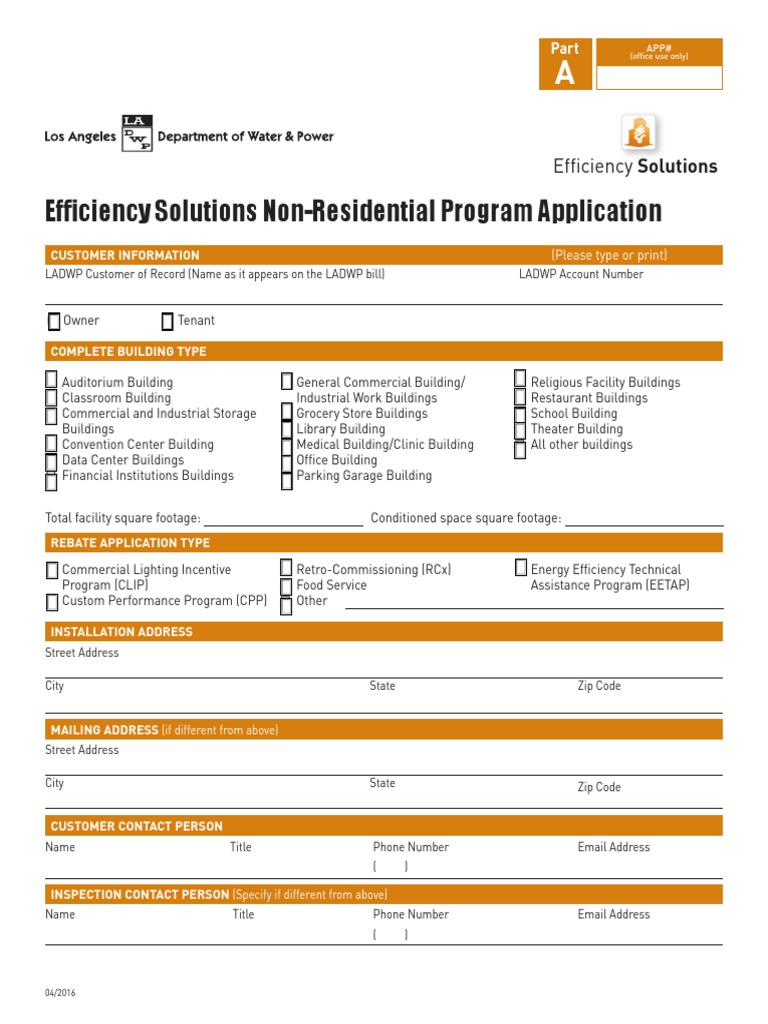 Energy Efficiency Application042016 Forms PW | PDF | Business | Business
