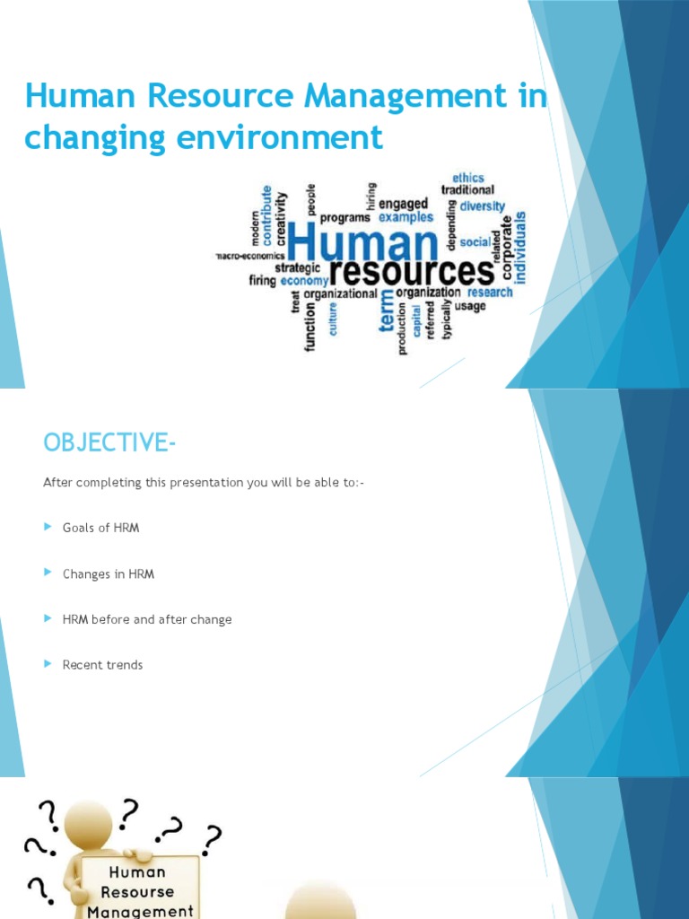 Human Resoure Management in Changing Environment | PDF | Human Resource ...