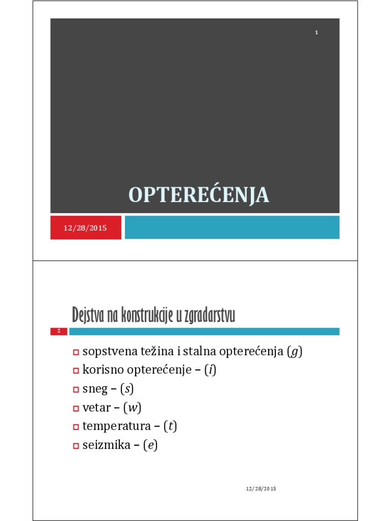 Opterecenja PDF | PDF