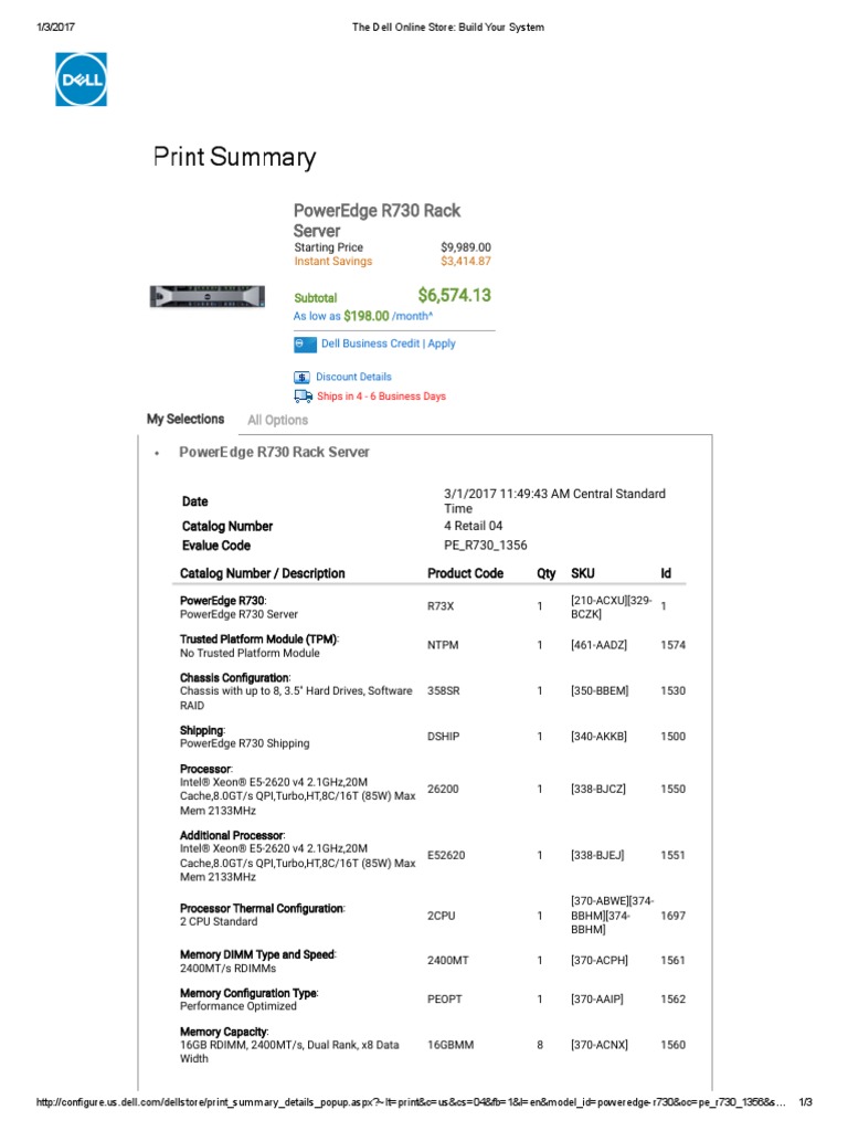 PowerEdge R730 USA | PDF | Hard Disk Drive | Dell