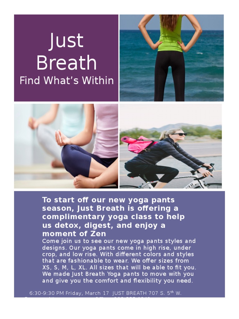 Yoga Pants Launch & Free Class | PDF | Lifestyle