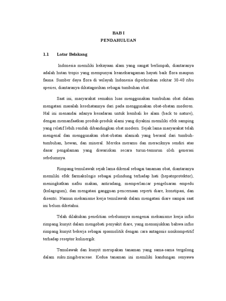 Proposal Temulawak Instan | PDF | Kesehatan Holistik