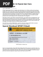 Template Kartu NPWP Kosong | PDF