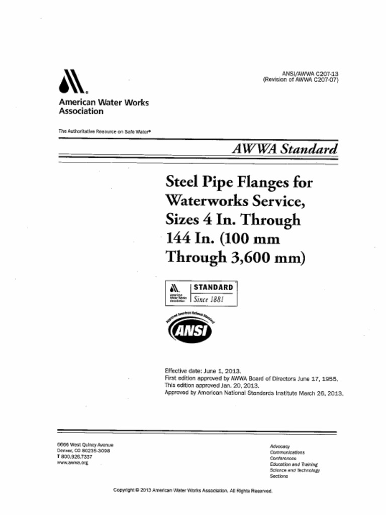 Awwa C207-2013