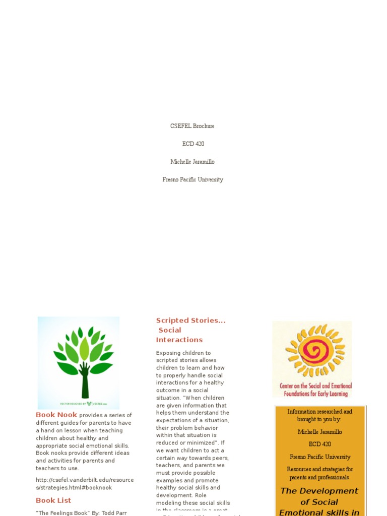 Csefel Brochure Ecd 420 | PDF | Emotions | Interpersonal Relationships