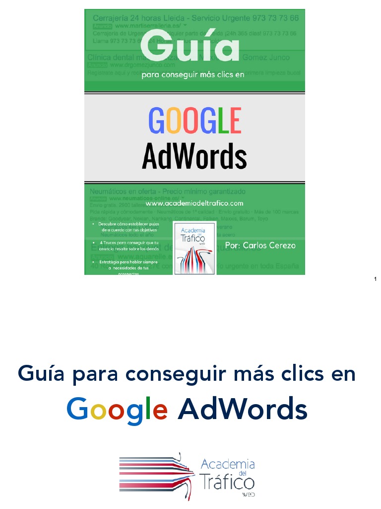 Gu c3 Ada para Conseguir Clic S en Google Adwords | PDF | Palabras del ...