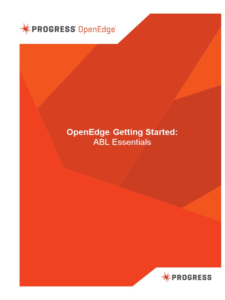 Gettiing Started ABL Essentials | PDF | Subroutine | Bracket