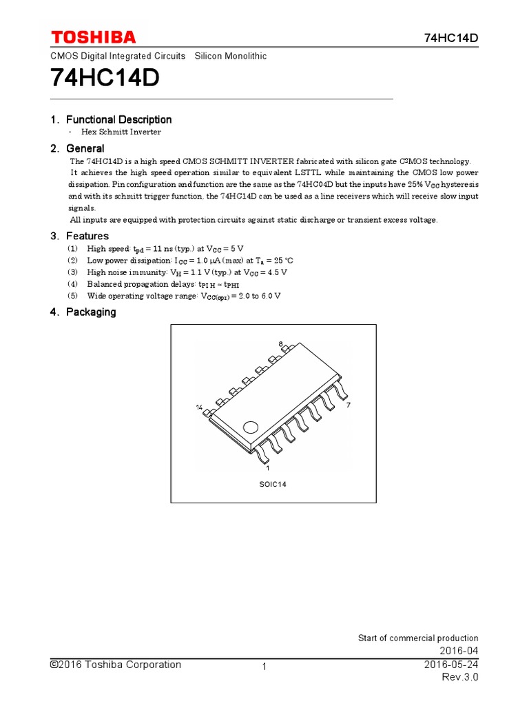 74HC14D | PDF | Cmos | Reliability Engineering