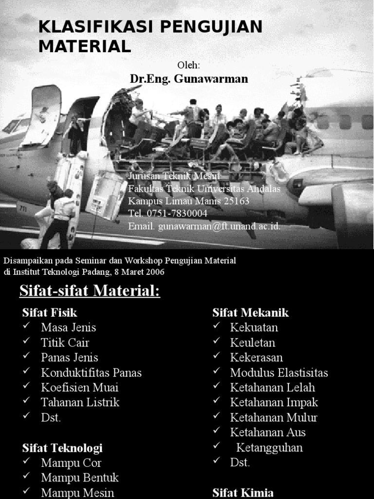 Klasifikasi Pengujian Material Teknik | PDF