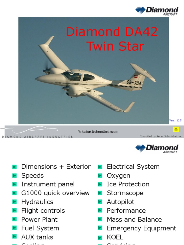 Diamond DA 42 Systems_V12_5clases 19 de Junio | Aviation | Aerospace