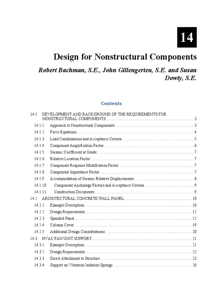 Non Structural Elements | PDF | Pipe (Fluid Conveyance) | Precast Concrete