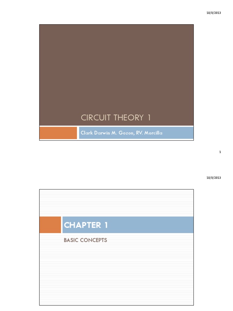 Circuit Theory 1 Midterm | PDF | Electric Charge | Electrical Network