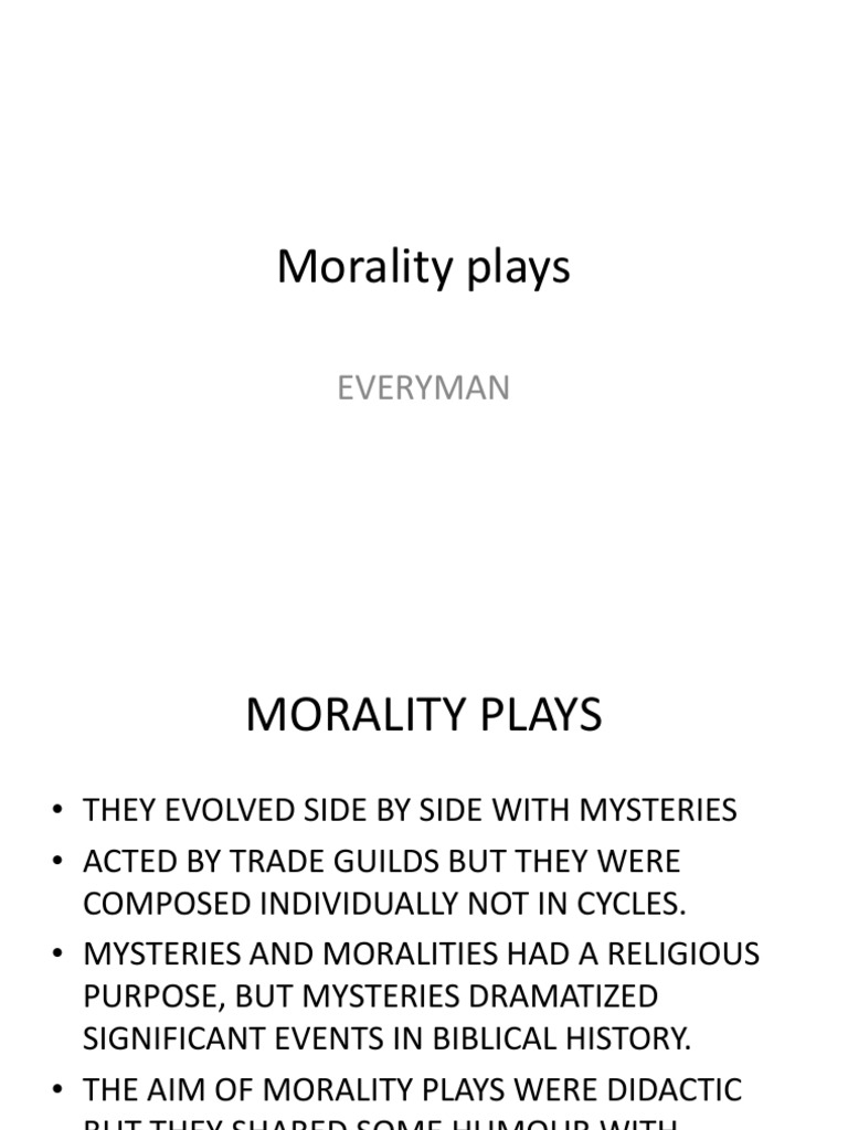 Morality Plays | PDF | Divinity | Salvation